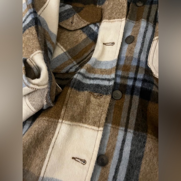 Zara | Tops | Zara Oversized Shacket Brown Plaid | Poshmark